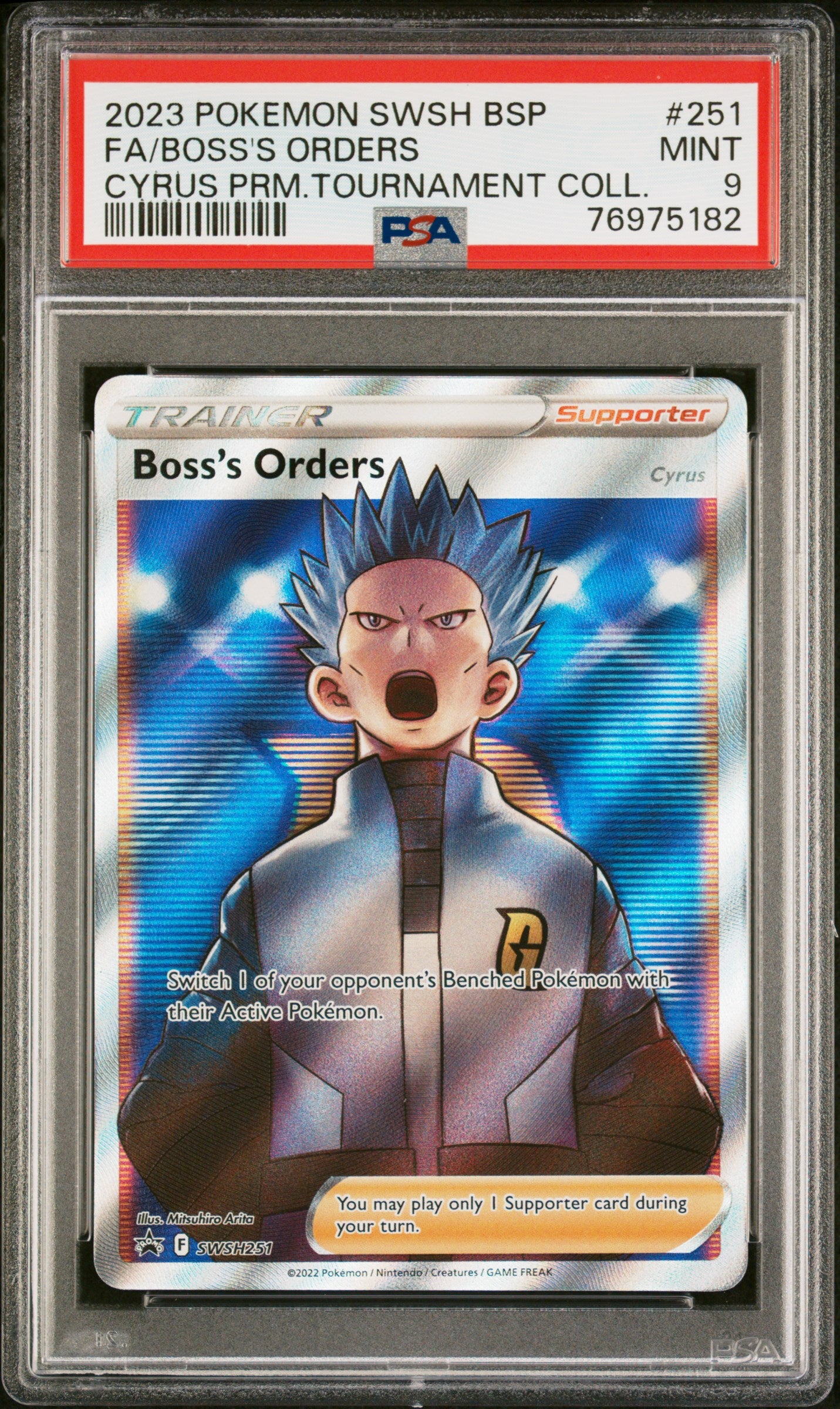 2023 Pokemon Cyrus Premium Tournament - Boss's Orders PSA 9 – Rocket ...